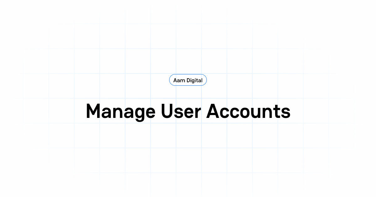 Manage User Accounts | Aam Digital - Support Center