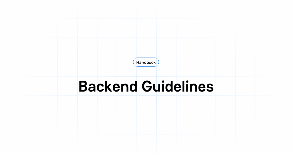 Backend Guidelines | Handbook