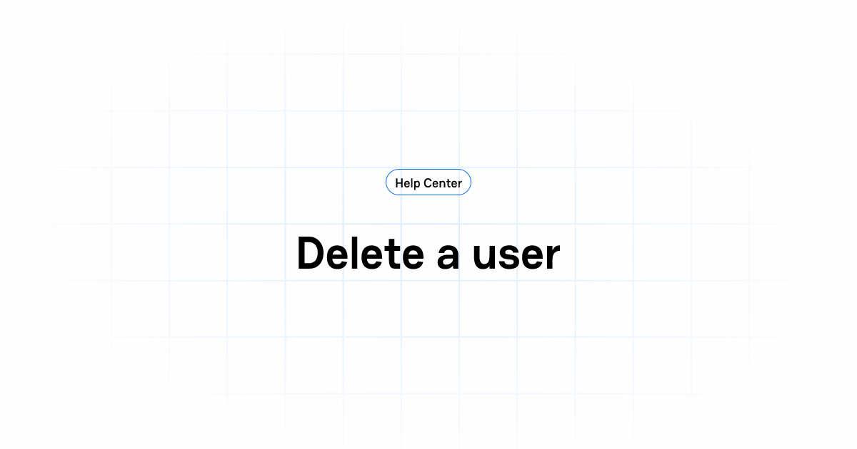 Delete a user | Vsimple Knowledge Base