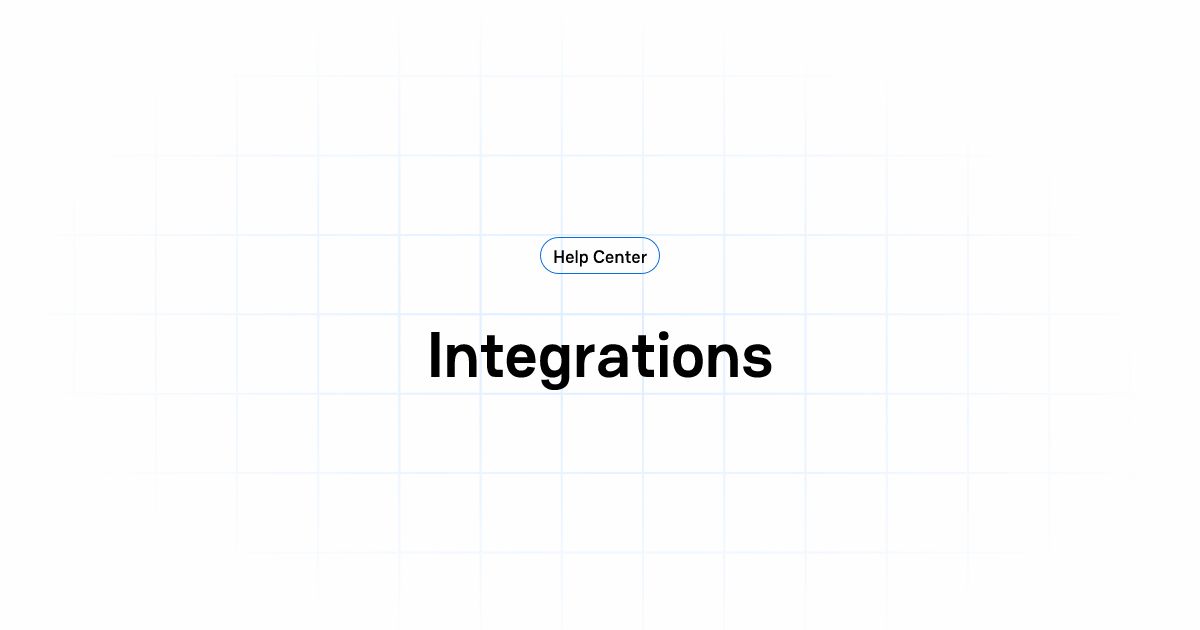 Integrations | Help Center