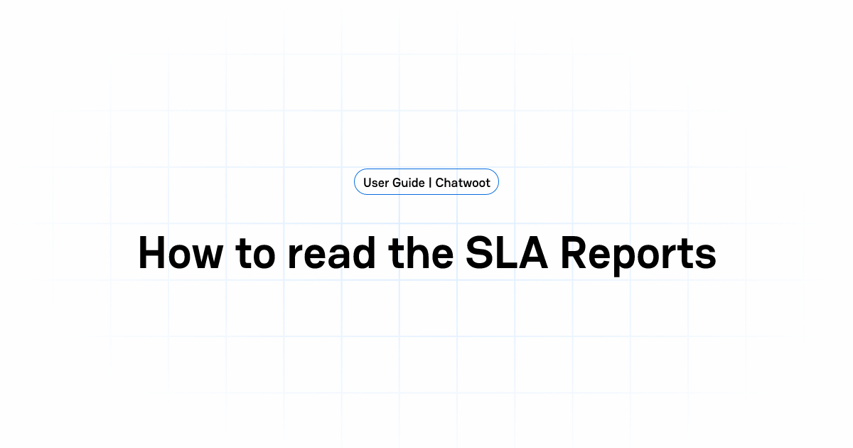How to read the SLA Reports | Chatwoot User Guide