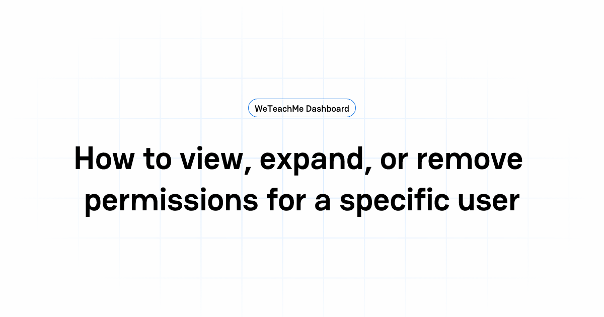 How to view, expand, or remove permissions for a specific user ...