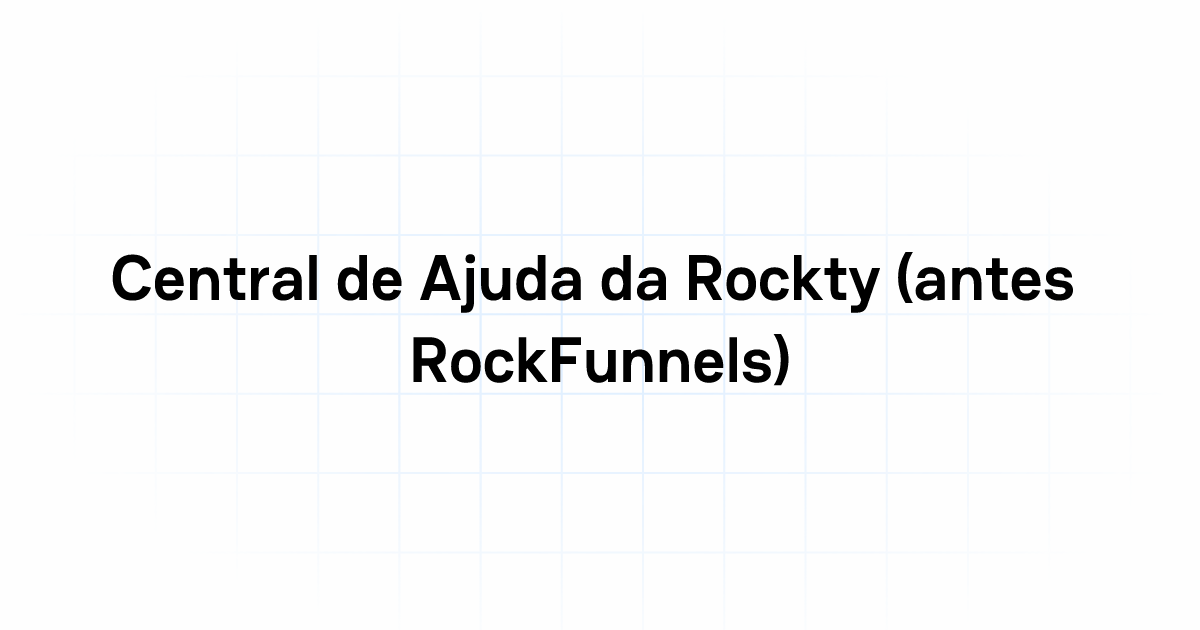 Central de Ajuda da Rockty